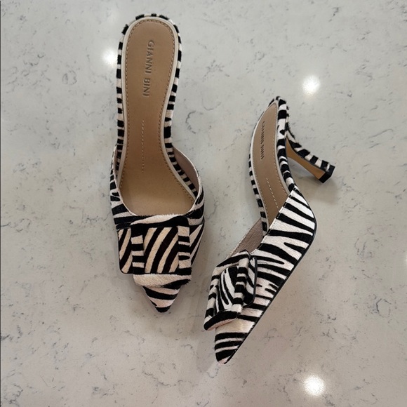 Gianni Bini | Shoes | Zebra Print Cowhide Mules | Poshmark